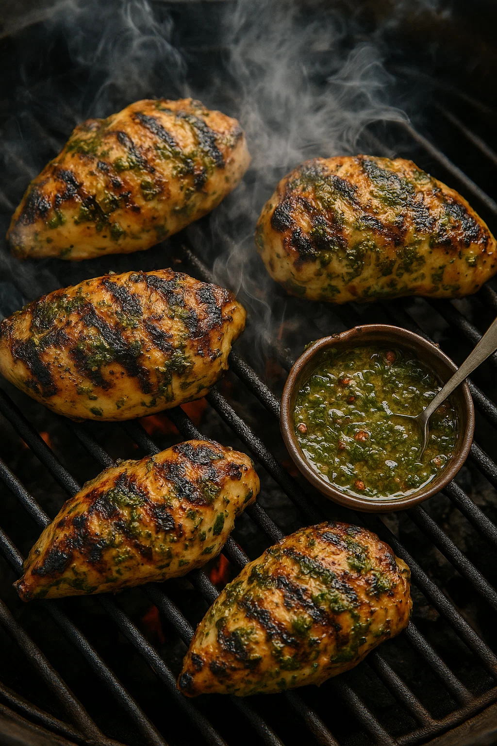 Smoky Grilled Chicken With Herb Marinade - The Hungry Times